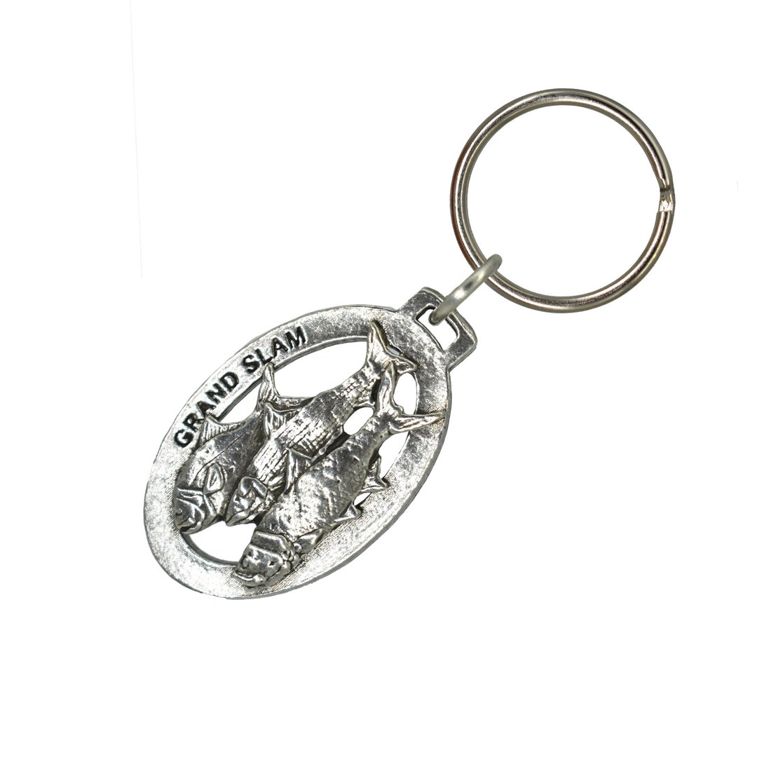 Saltwater Inshore Grand Slam Fishing Keychain, S035KC, 2 Inch, Tarpon ...