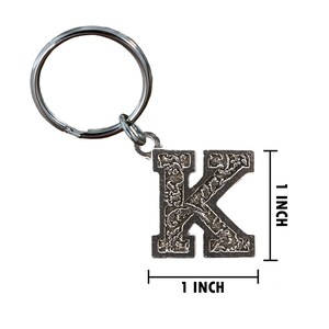 Letter K Keychain, L011KC, 1 Inch, Alphabet, Initial, Personalized ...