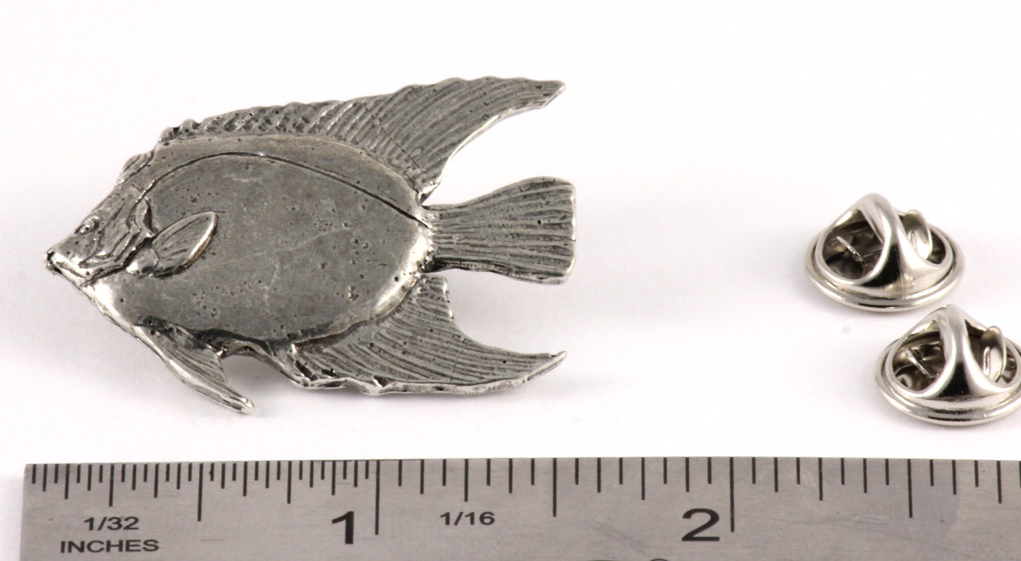 Creative Pewter Designs South American Cichlid Fish Pewter Lapel Pin or ...