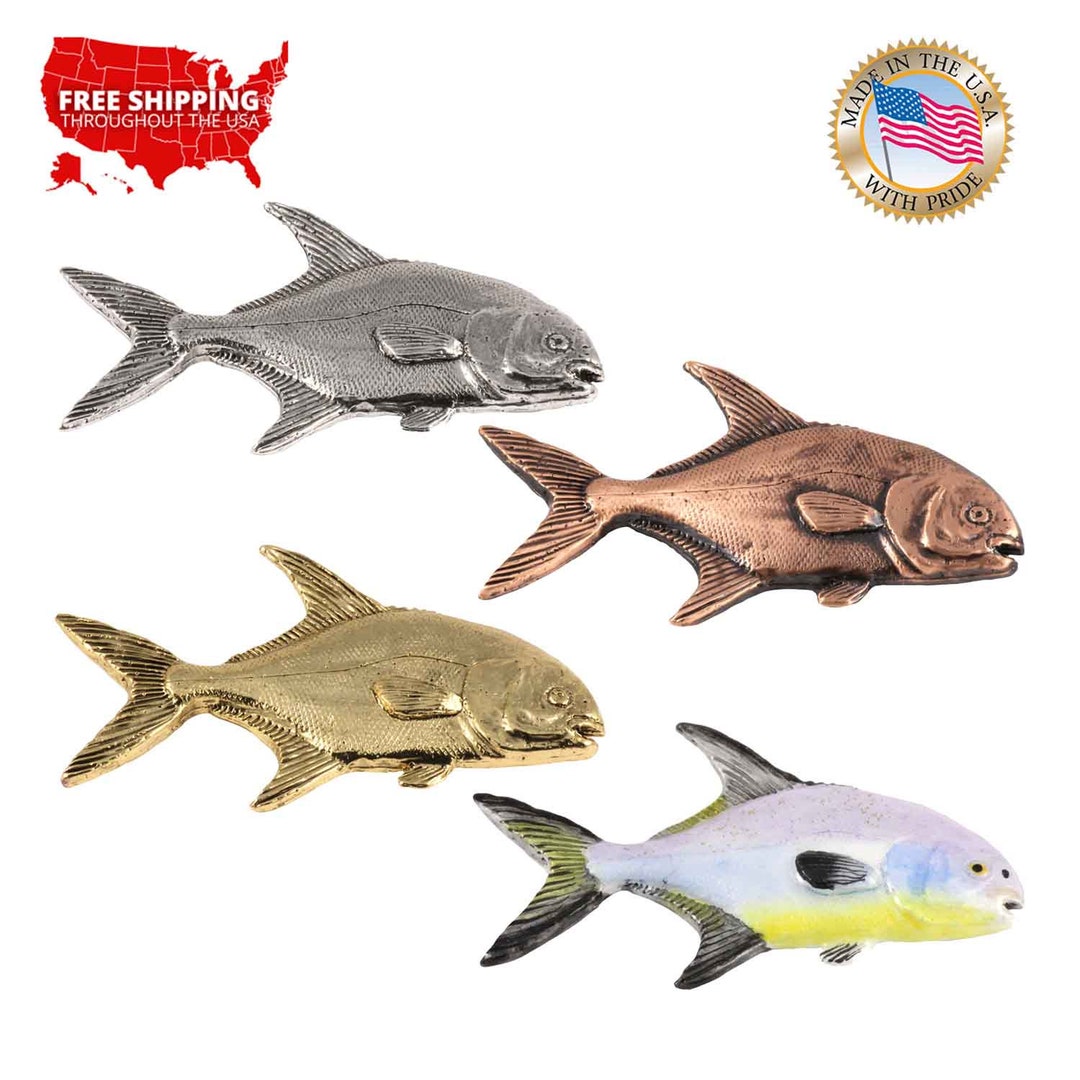 Permit Fish Pin, Pewter, Lapel, Hat, Pins, Brooch, Brooches, Jewelry ...