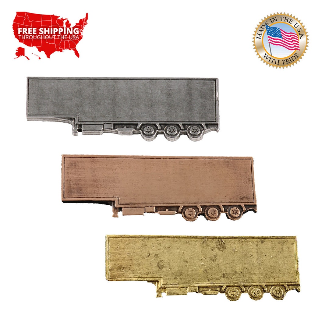 Semi Truck Trailer Pin, Pewter, Semi, Truck, Trailer, Trucker, Lapel ...