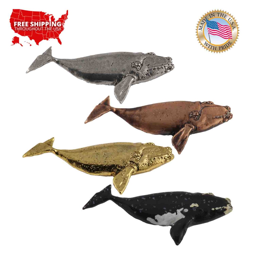 Creative Pewter Designs Right Whale Pewter Lapel Pin or Magnet M082 - Etsy