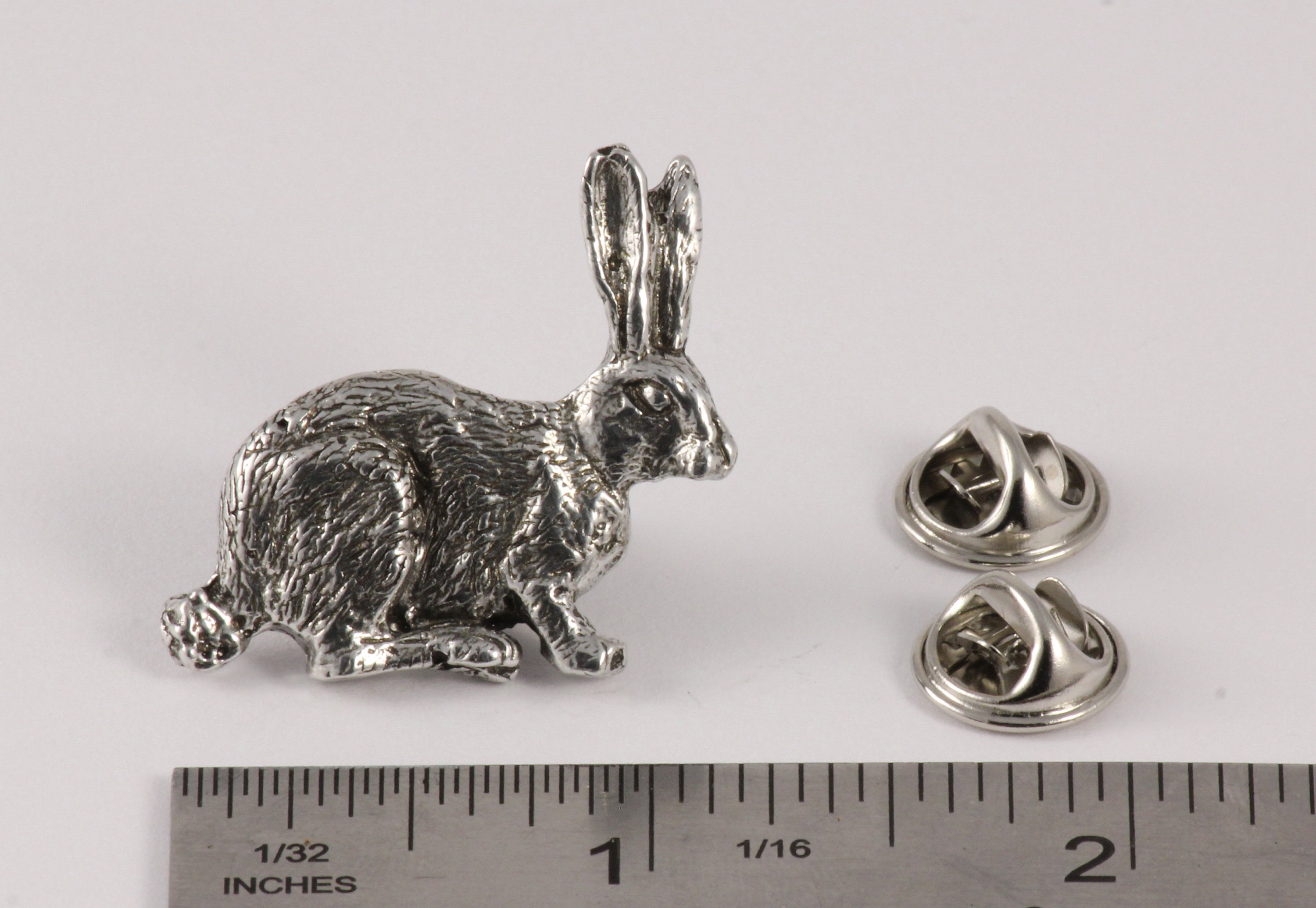 Creative Pewter Designs Rabbit Cottontail Sitting Pewter Lapel | Etsy