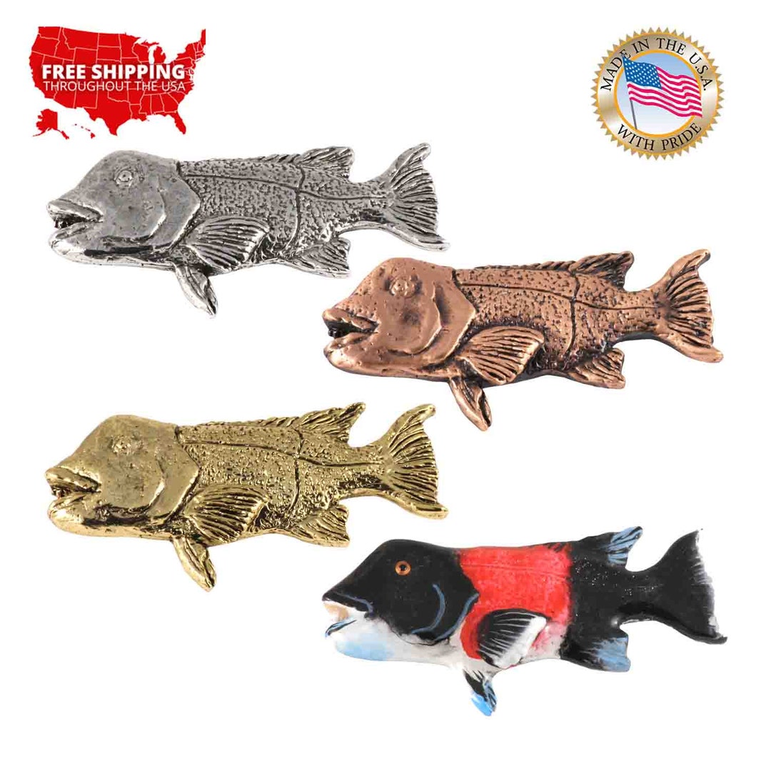 Sheepshead Fish Pin, Pewter, Lapel, Hat, Pins, Brooch, Brooches ...