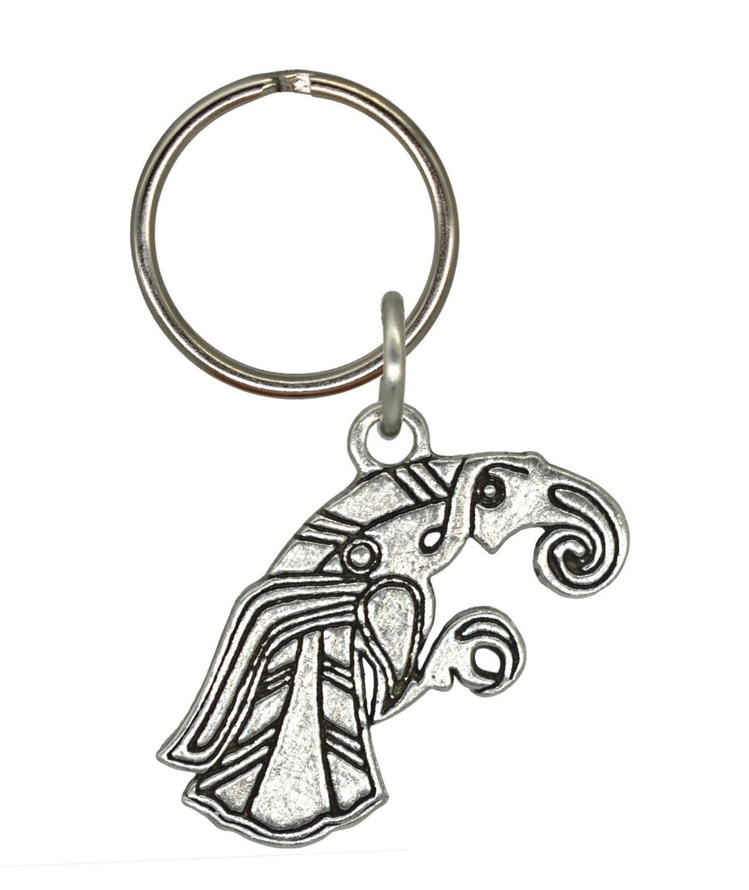 Viking Raven Keychain, G043AKC, 1 3/4 Inch, Pewter, Key Fob, Key Ring ...