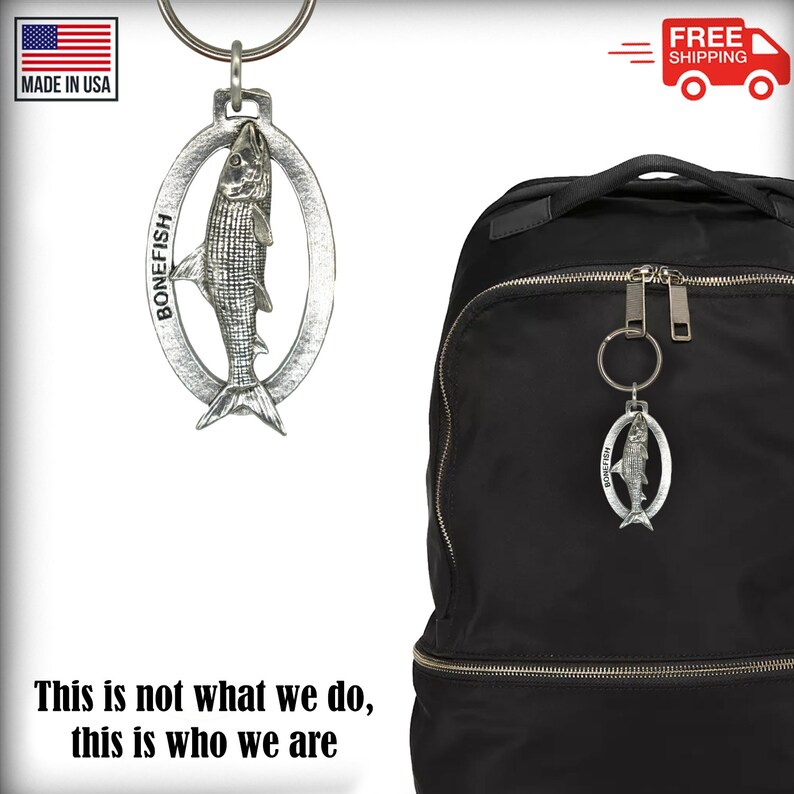 Bonefish Keychain, S037KC, 2 Inch, Saltwater Fish, Sport Fishing, Ocean ...