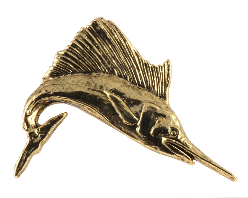 Creative Pewter Designs Sailfish Fish Pewter Lapel Pin or Magnet S003 ...