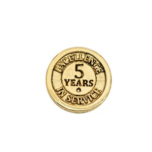 5 Year Star Pin, Pewter, Years, Service, Excellence, Lapel, Hat, Pins ...