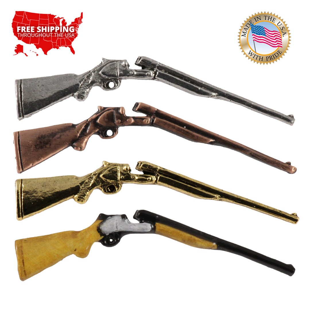 Side by Side Shotgun Pin, Pewter, Shotgun, Outdoors, Hunting, Lapel ...