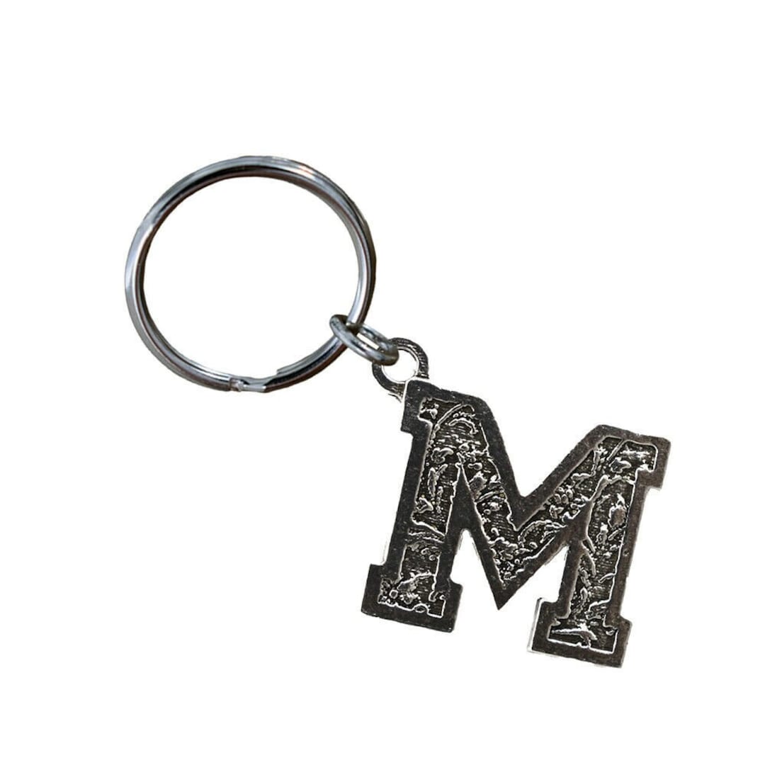 Letter M Keychain, L013KC, 1 1/2 Inch, Alphabet, Initial, Personalized ...