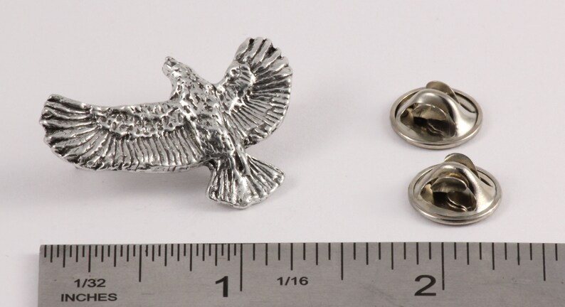 Creative Pewter Designs Red-tailed Hawk Bird Pewter Lapel Pin | Etsy