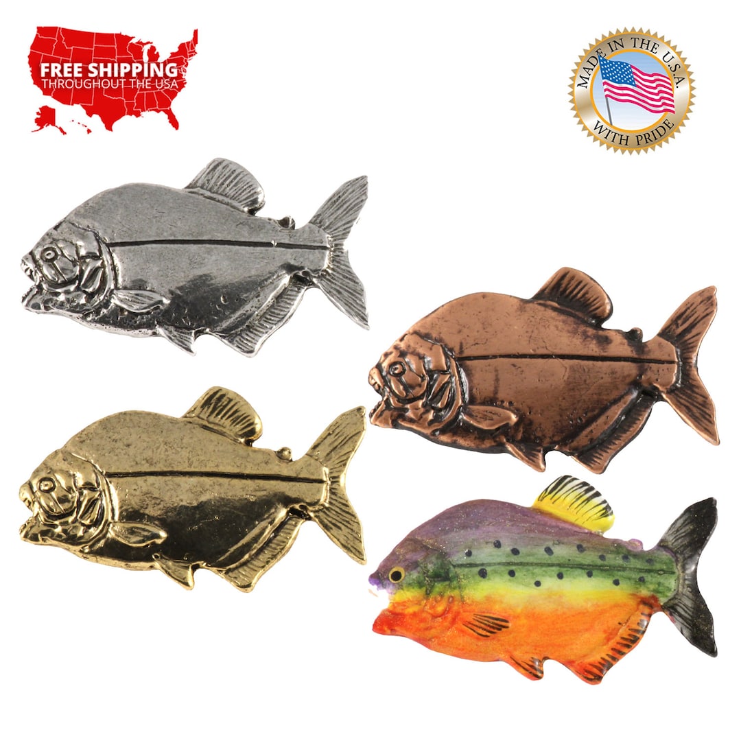 Creative Pewter Designs Piranha Fish Pewter Lapel Pin or Magnet F093 - Etsy