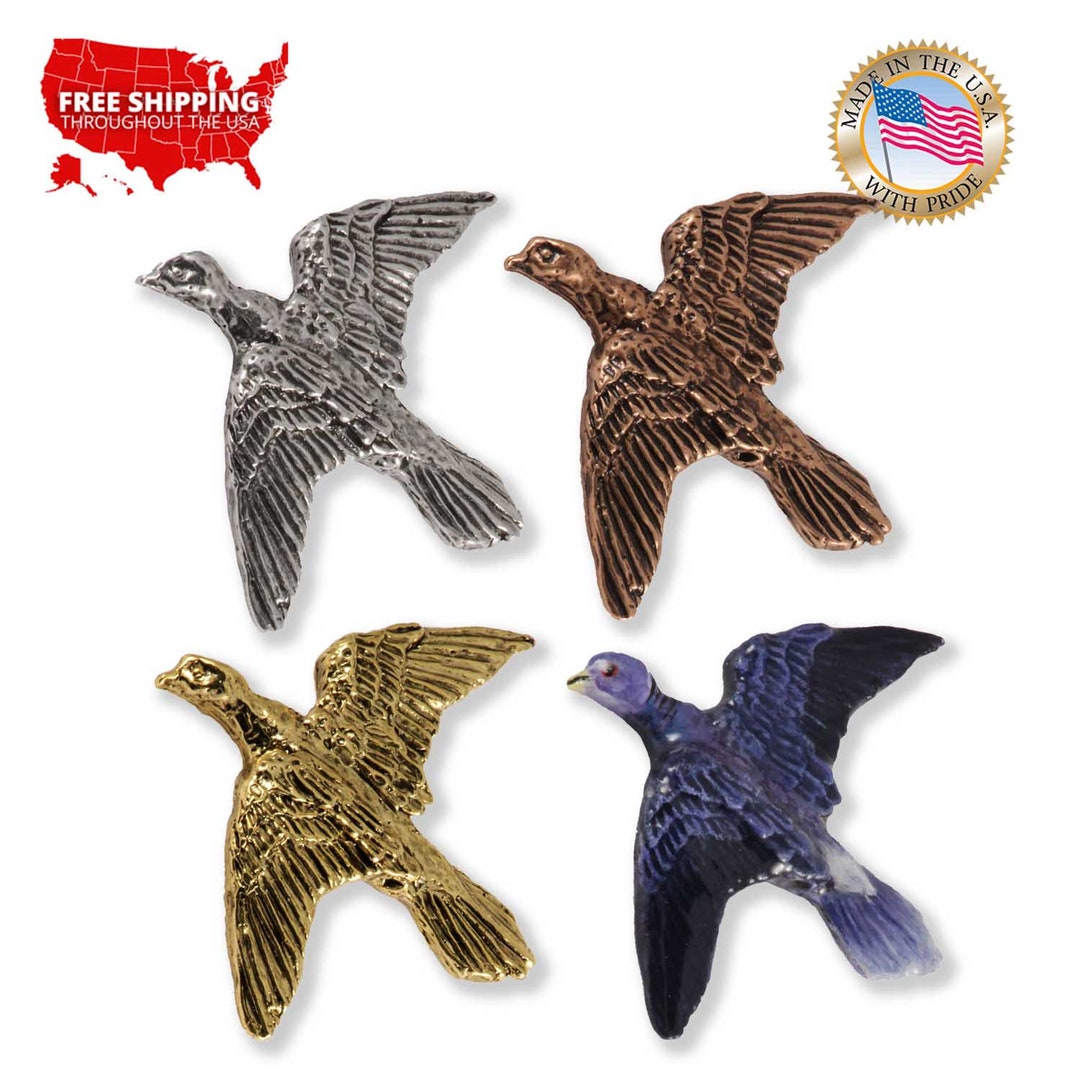 Creative Pewter Designs Rock Pigeon City Flying Bird Pewter Lapel Pin ...