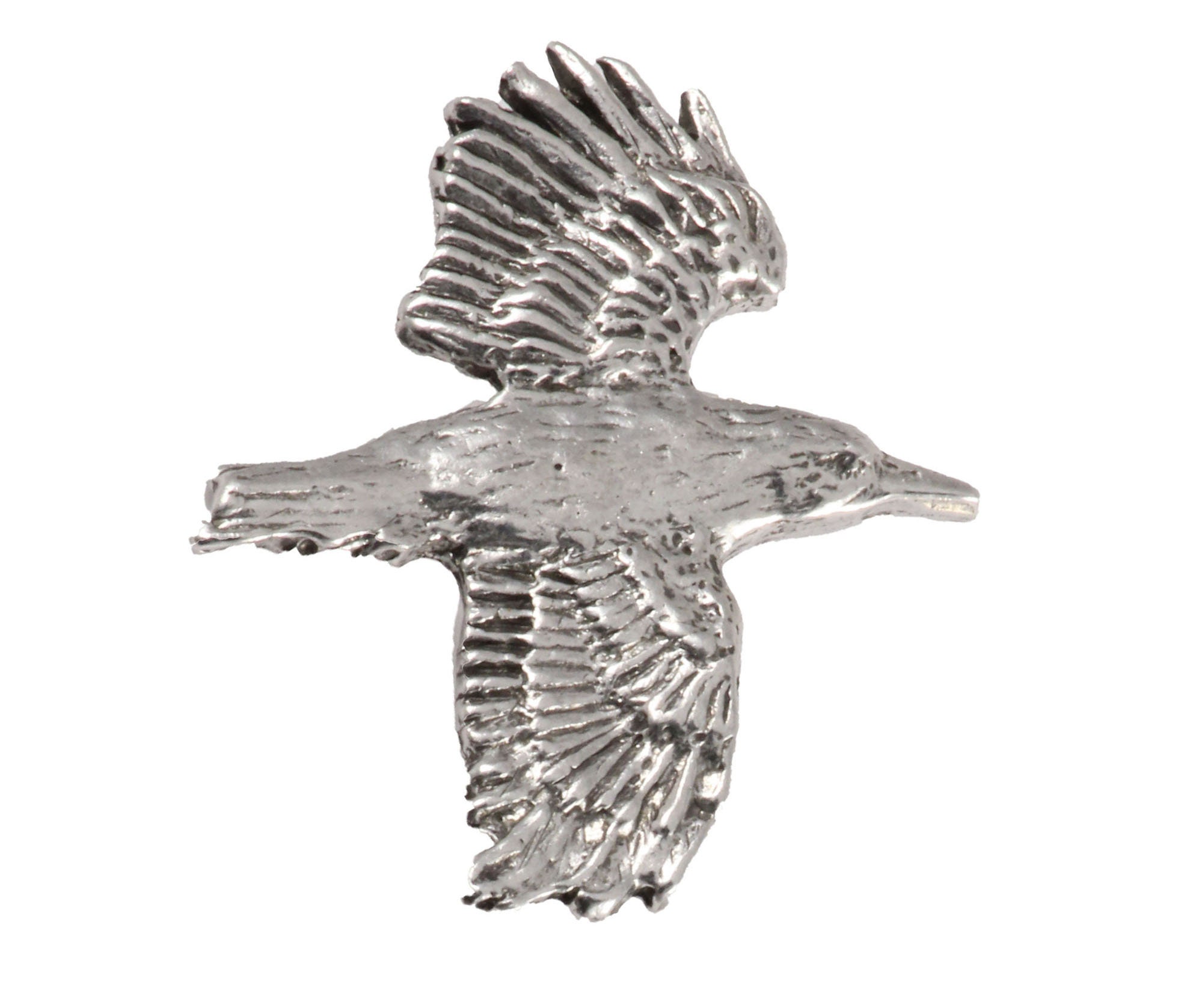 Creative Pewter Designs Raven Flying Large Bird Pewter Lapel Pin Brooch ...