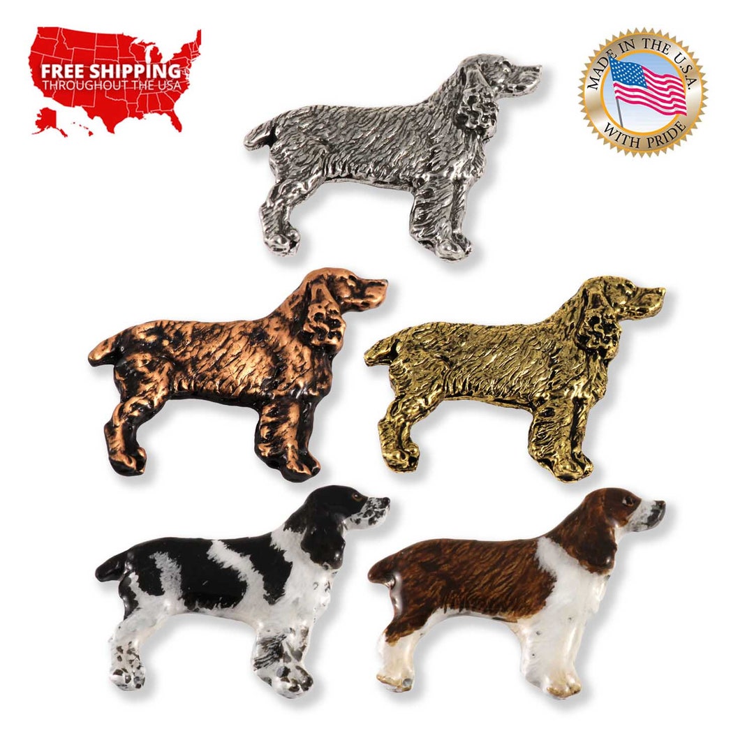 Creative Pewter Designs Springer Spaniel Dog Pewter Lapel Pin or Magnet ...