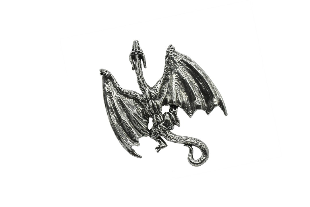 Dragon Climbing Pin, Mythical, Fire, Viking, Norse, Celtic, Gothic ...
