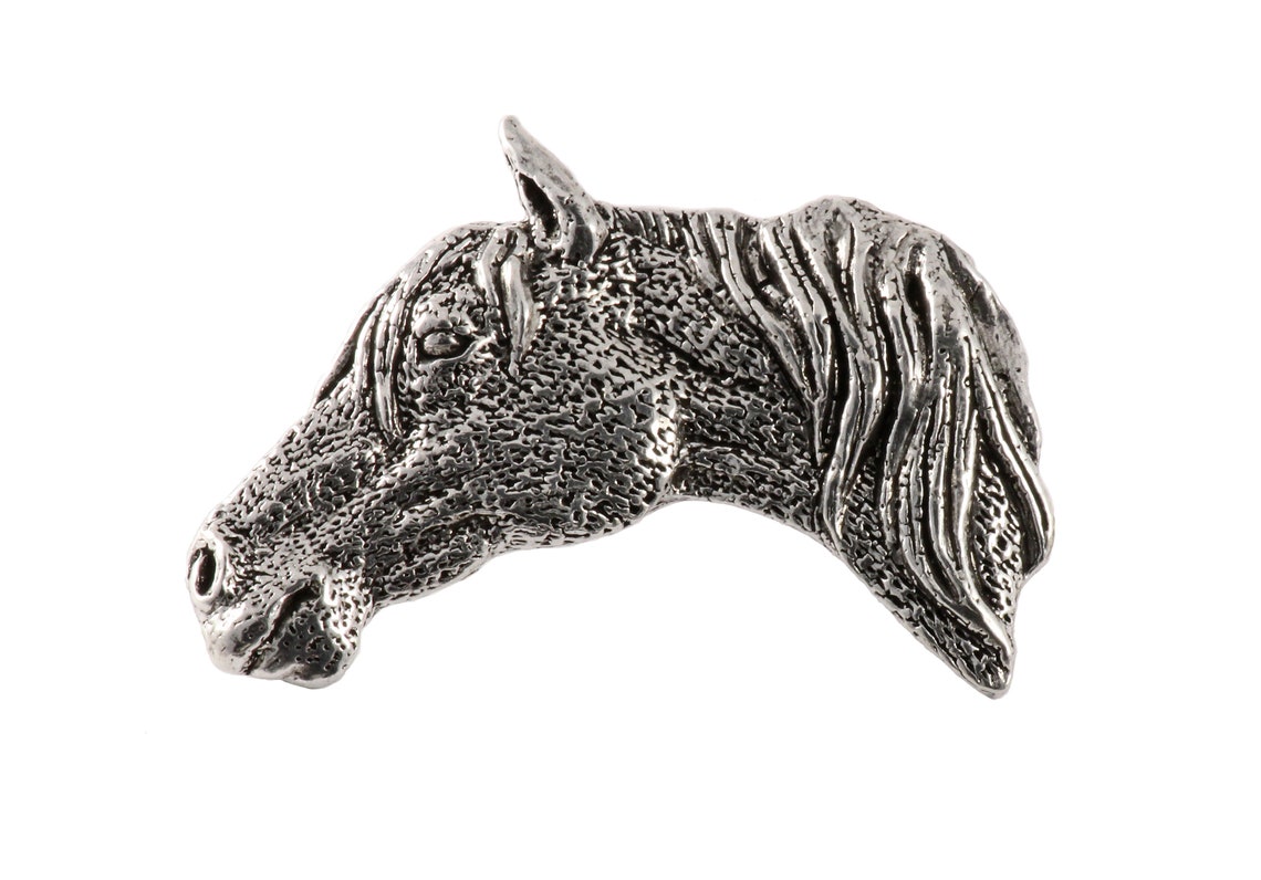 Creative Pewter Designs Horse Head Premium Pewter Lapel Pin or Magnet ...