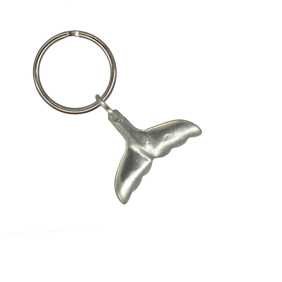 Whale Tail Keychain, M640KC, Grey, Humpback, Pilot, Orca, Ocean ...