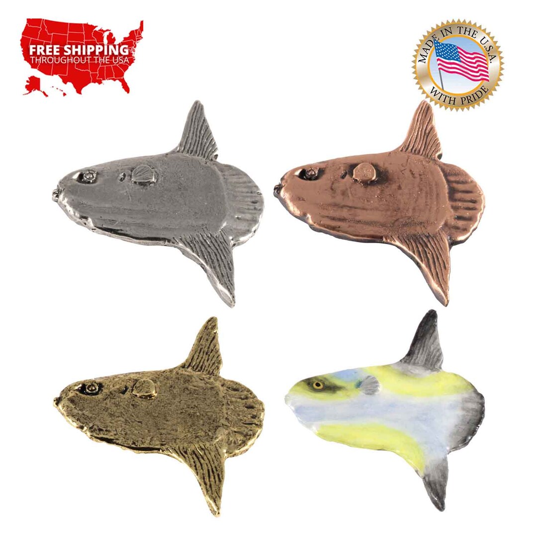 Ocean Sunfish Pin, Mola Mola, Pewter, Lapel, Hat, Pins, Brooch, Jewelry ...