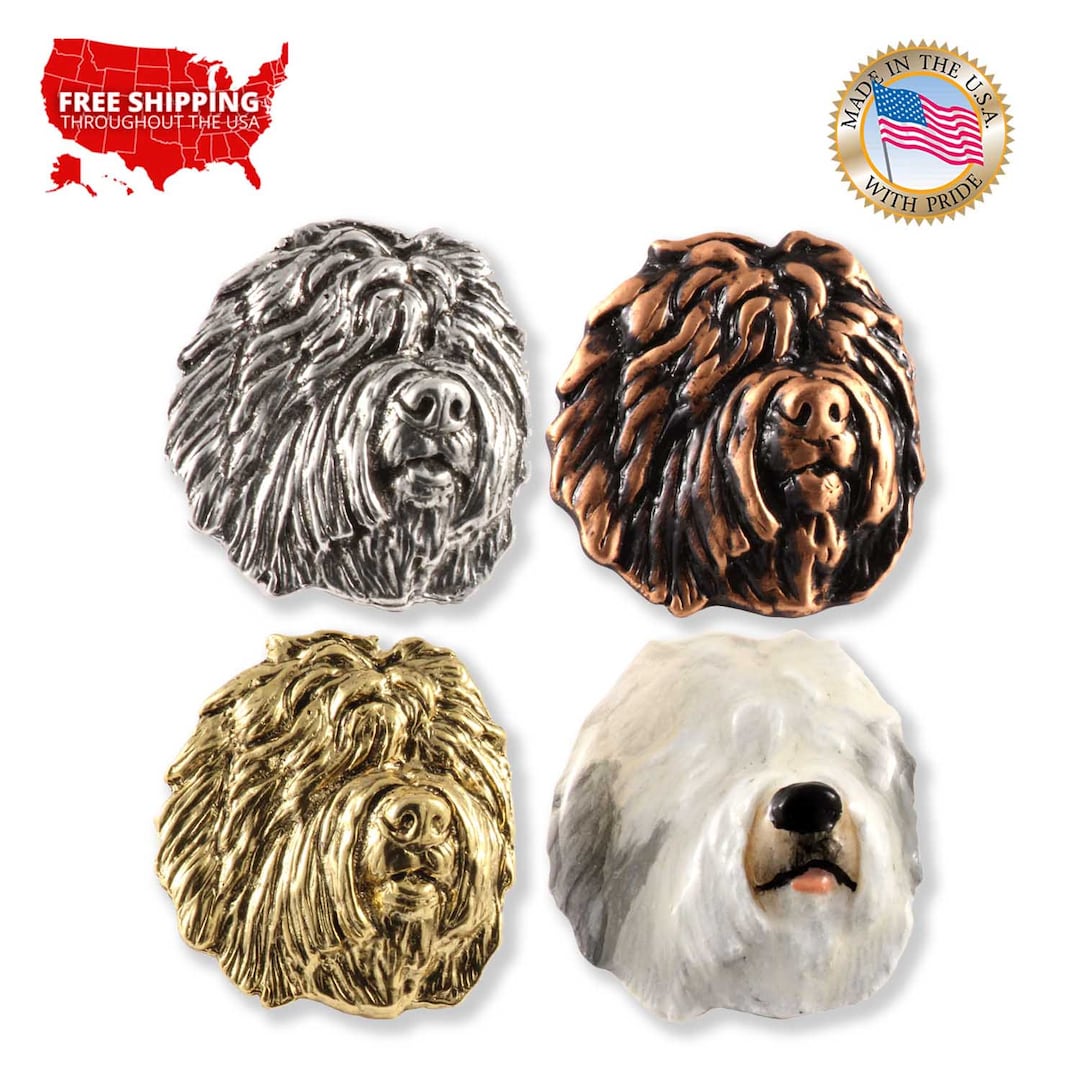 Creative Pewter Designs Old English Sheepdog Pewter Lapel Pin or Magnet ...