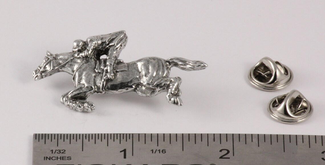 Creative Pewter Designs Horse Jumping With Jockey Pewter Lapel - Etsy