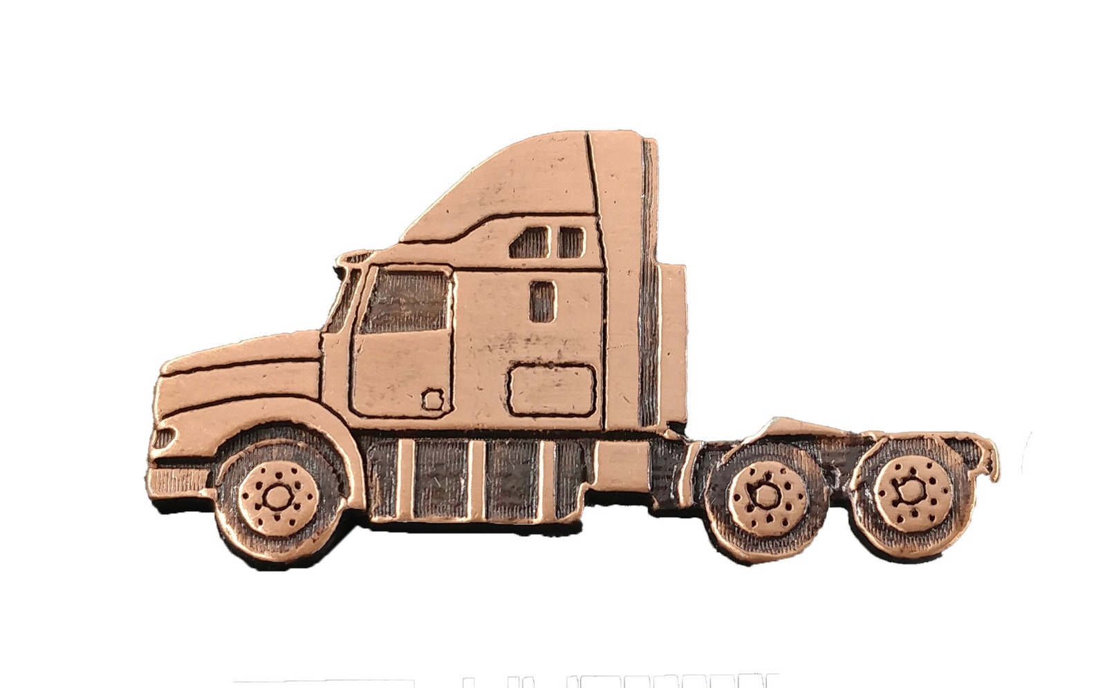 Semi Truck Pin Pewter Semi Truck Trucker Vehicle - Etsy