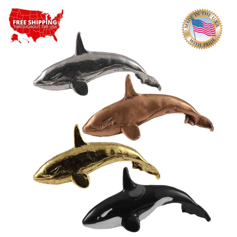 Creative Pewter Designs Orca Killer Whale Female Pewter Lapel - Etsy