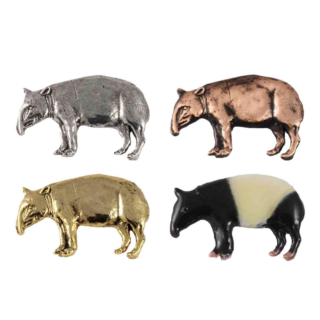 Tapir Pin, Fridge Magnet, M154, 1.25 Inches, Handmade in the USA, Realistic, Hat Pin, Lapel Pin ...