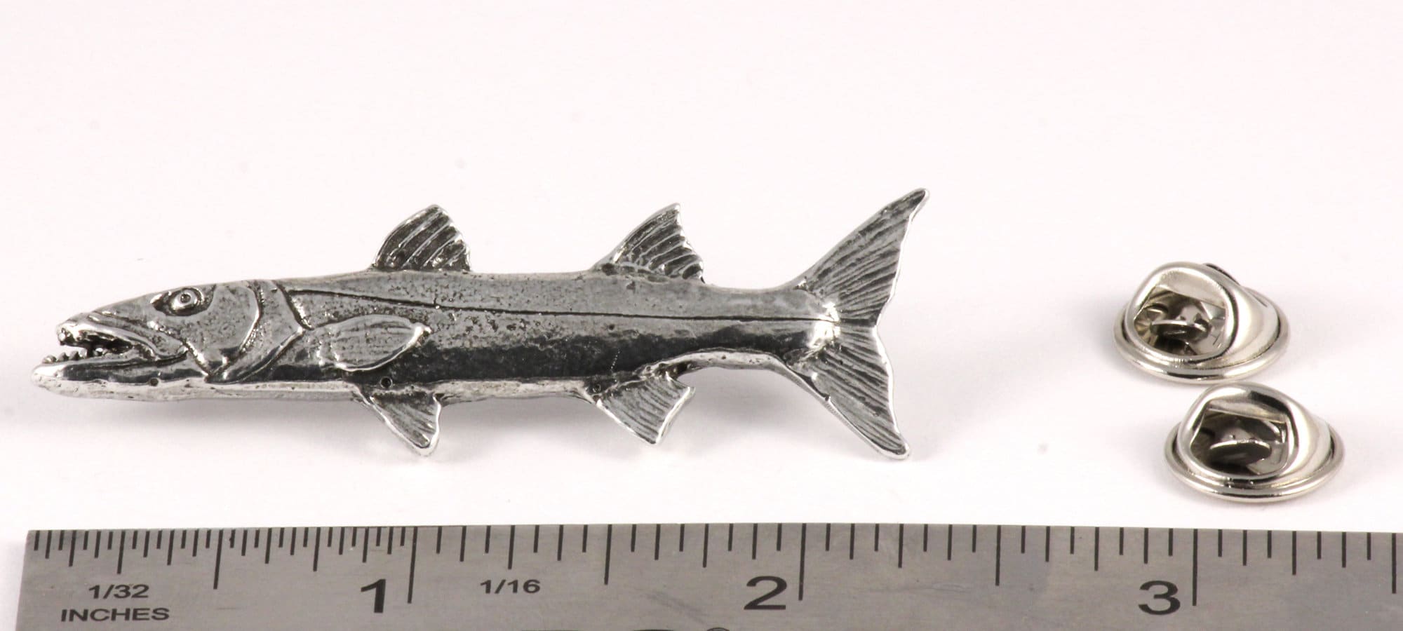 Barracuda Fish Pin Pewter Lapel Hat Pins Broche - Etsy España