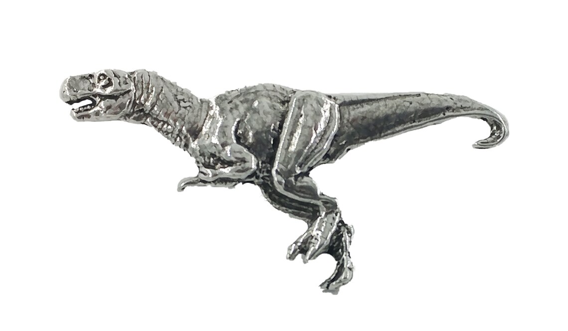 Tyrannosaurus Rex Pin Pewter T-rex Dinosaur Jurassic - Etsy