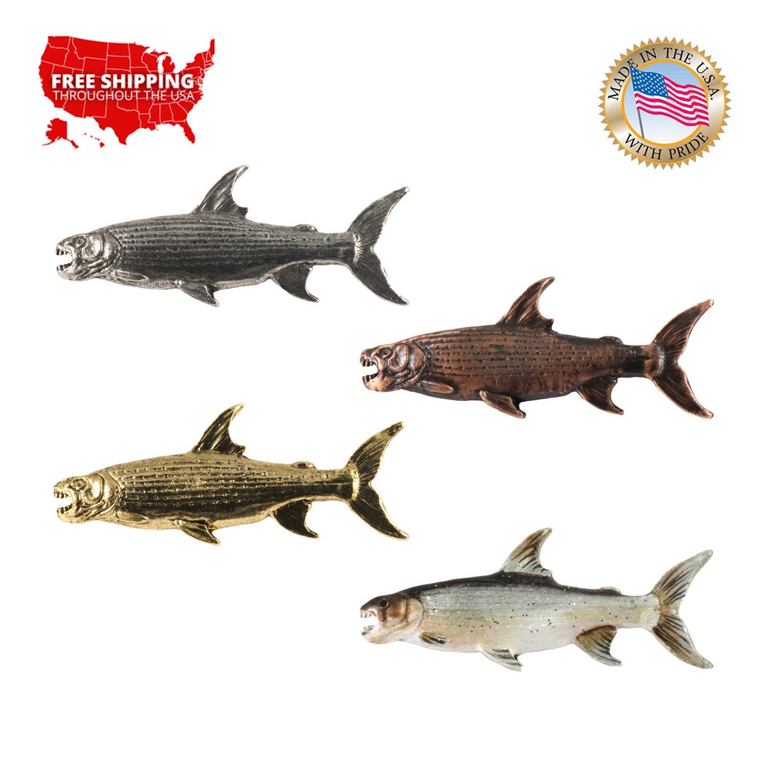 Creative Pewter Designs Tigerfish African Fish Pewter Lapel Pin or ...
