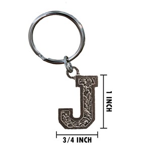 Letter J Keychain, L010KC, 1 Inch, Alphabet, Initial, Personalized ...