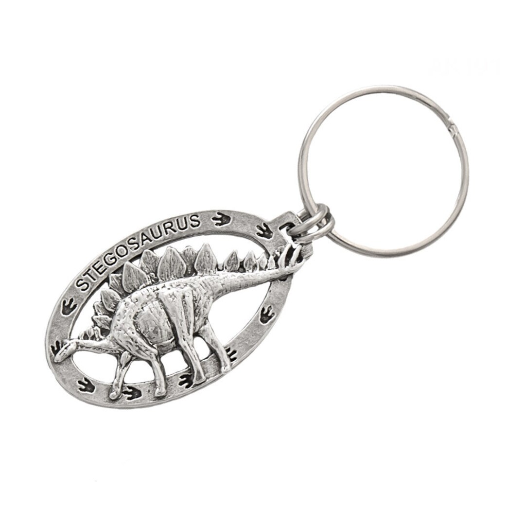 Stegosaurus Keychain, A191KC, 2 Inches, Dinosaur, Prehistoric, Jurassic, Nature, Gift, Metal ...