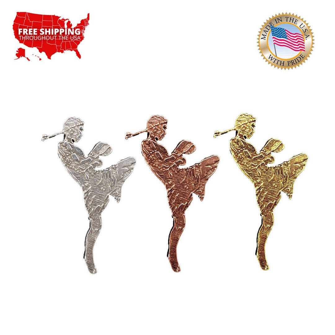 Muay Thai Fighter Pin, Karate Pin, Taekwondo Lapel, Pewter, Fighter ...