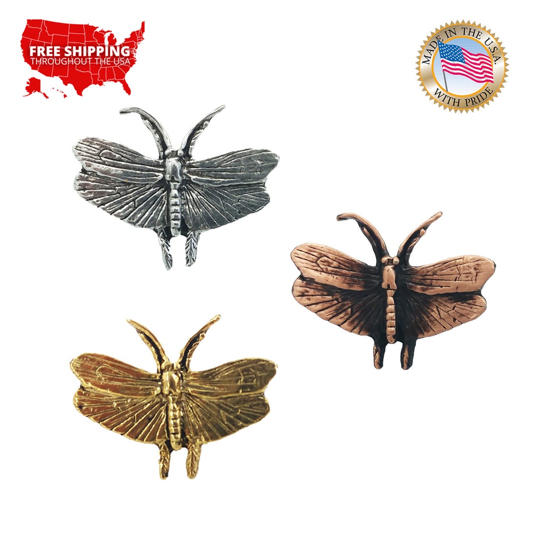 Moth Pin, Pewter, Insects, Bugs, Moth, Nocturnal, Lapel, Hat, Pins ...