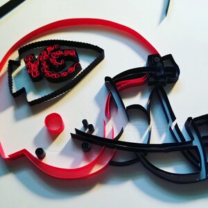 Framed KC Chiefs Helmet Paper Quilled Wall Art, Paper Filigree Football ...