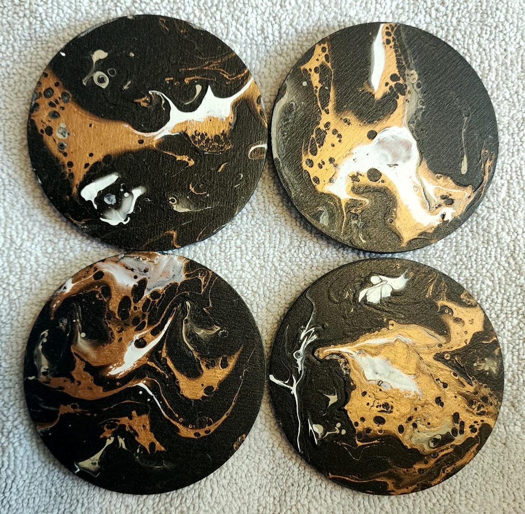 Acrylic Pour Coasters - Etsy