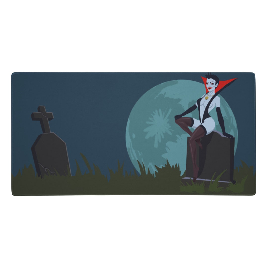 Tombstone Pinup Witch, Gaming Mouse Pad - Etsy