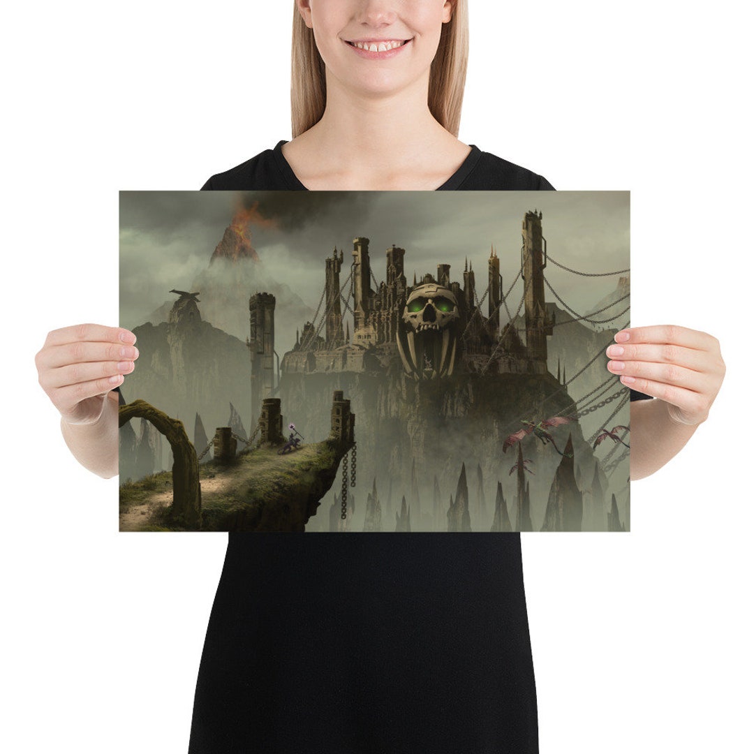 Grayskull, Poster Wall Hanging Original Artwork Fantasy Fiction Sci-fi ...