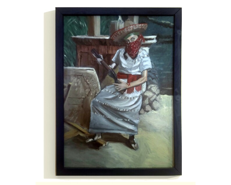 The Old West Comes Alive: Lady Bandit Oil Painting - Classic Western ...