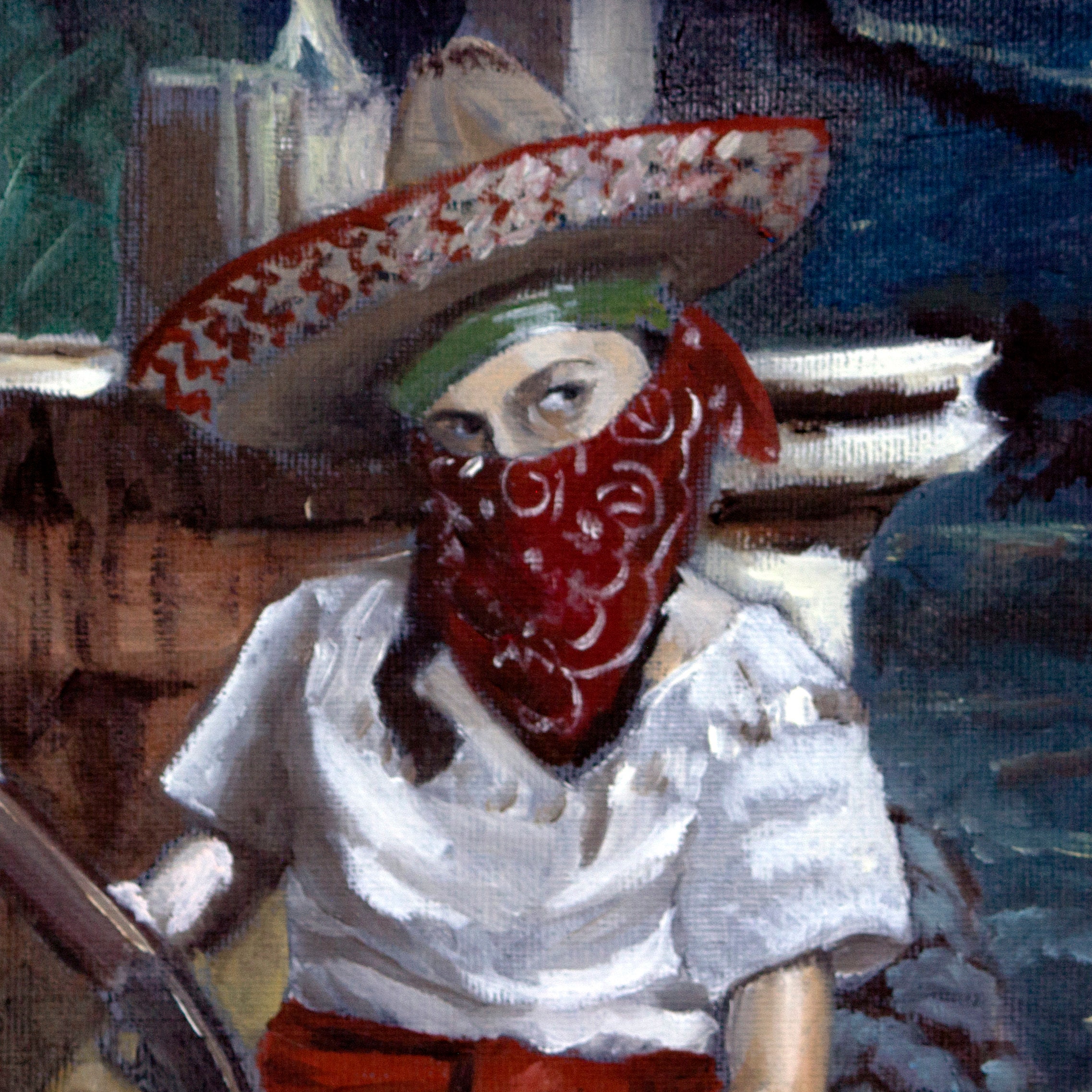 The Old West Comes Alive: Lady Bandit Oil Painting - Classic Western ...