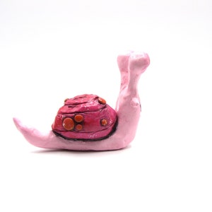 Pink Snail, Whimsical Silly Snail, Desk Buddy, Snail Lover Gift, - Etsy