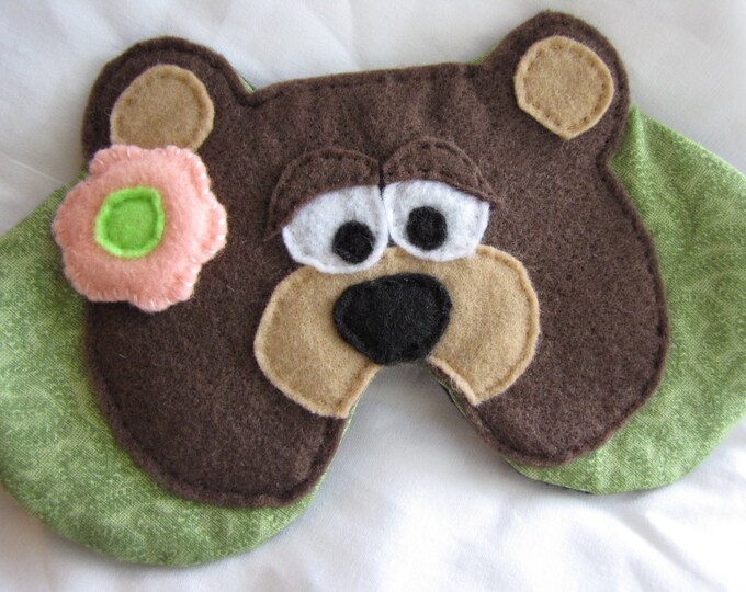 Teddy Bear Sleep Mask - Girl Teddy Bear Face - Eye Mask - Etsy