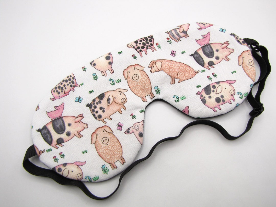 Sweet Piggies Sleep Mask, Adjustable Strap Blindfold, Pigs Sleeping ...