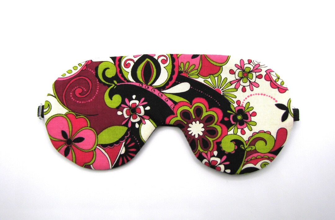 Floral Sleep Mask, Pink Floral Sleeping Mask, Flower Eye Mask ...