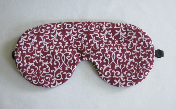 Burgundy Red Adjustable Sleeping Mask | Etsy