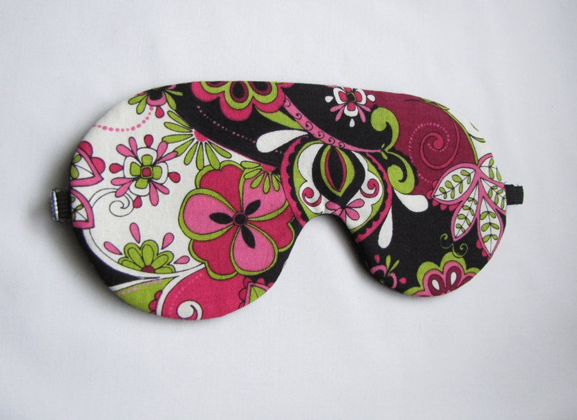 Floral Sleep Mask Pink Floral Sleeping Mask Flower Eye Mask | Etsy