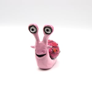 Pink Snail, Whimsical Silly Snail, Desk Buddy, Snail Lover Gift, - Etsy