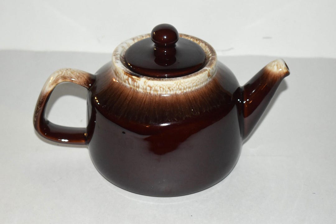 Vintage 1950s Mccoy Brown Dripware Teapot: Mid Century Ceramic Pottery ...