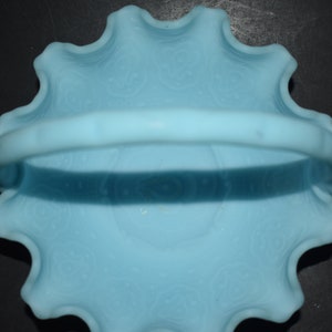 Vintage Circa 1970s Fenton Medium Size Blue Satin Glass Persian ...